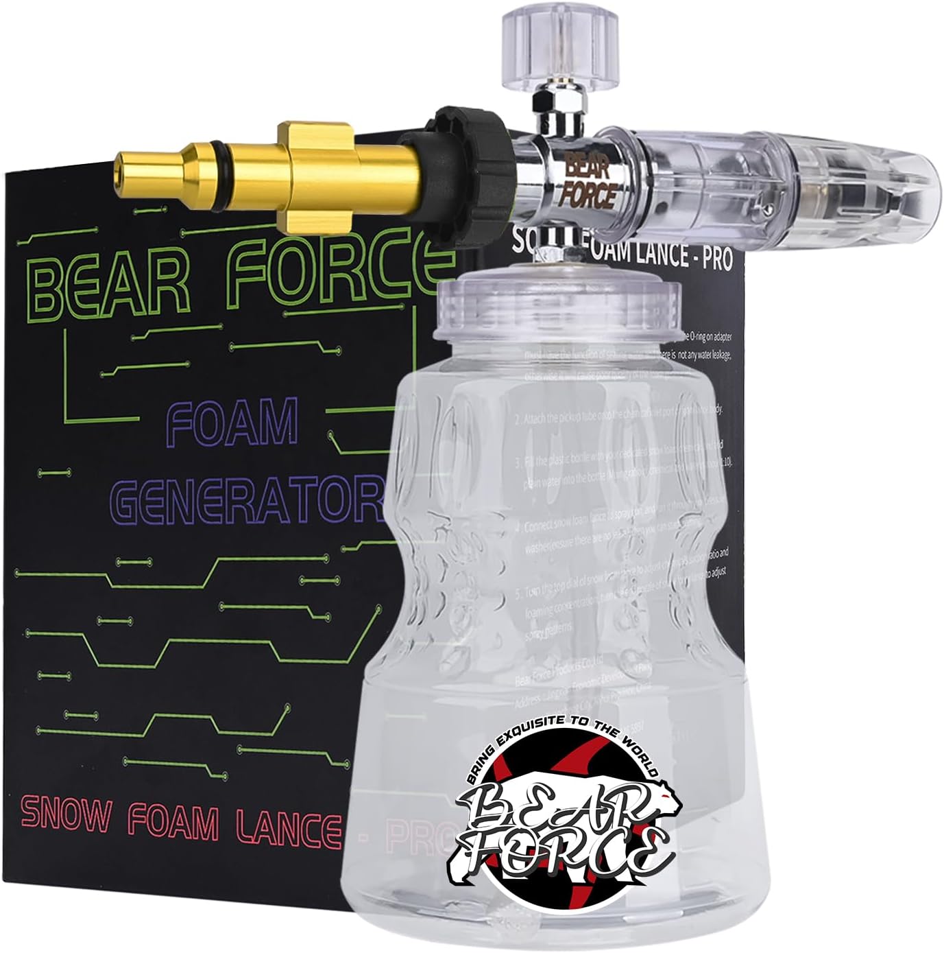 Amazon.com: BEAR FORCE Pressure Washer Aluminium Foam Cannon Foam ...