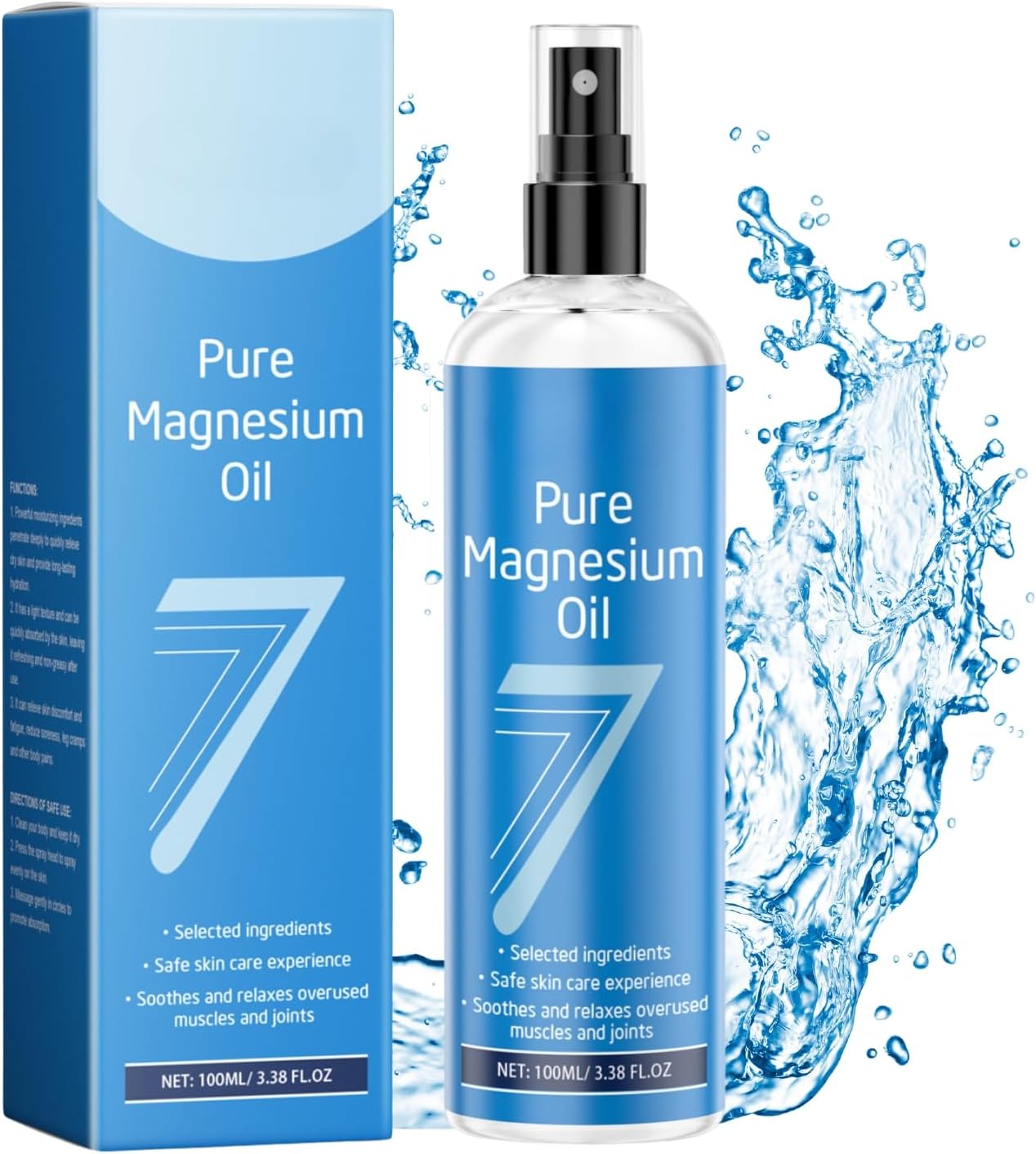 Pure Magnesium Oil Spray - Magnesium Oil for Relaxing - Natural Topical ...