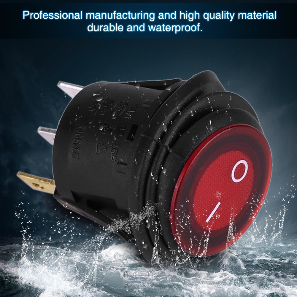 Snapklik.com : 12V 20A 3Pin Car Auto Boat Round On-Off Rocker Toggle ...