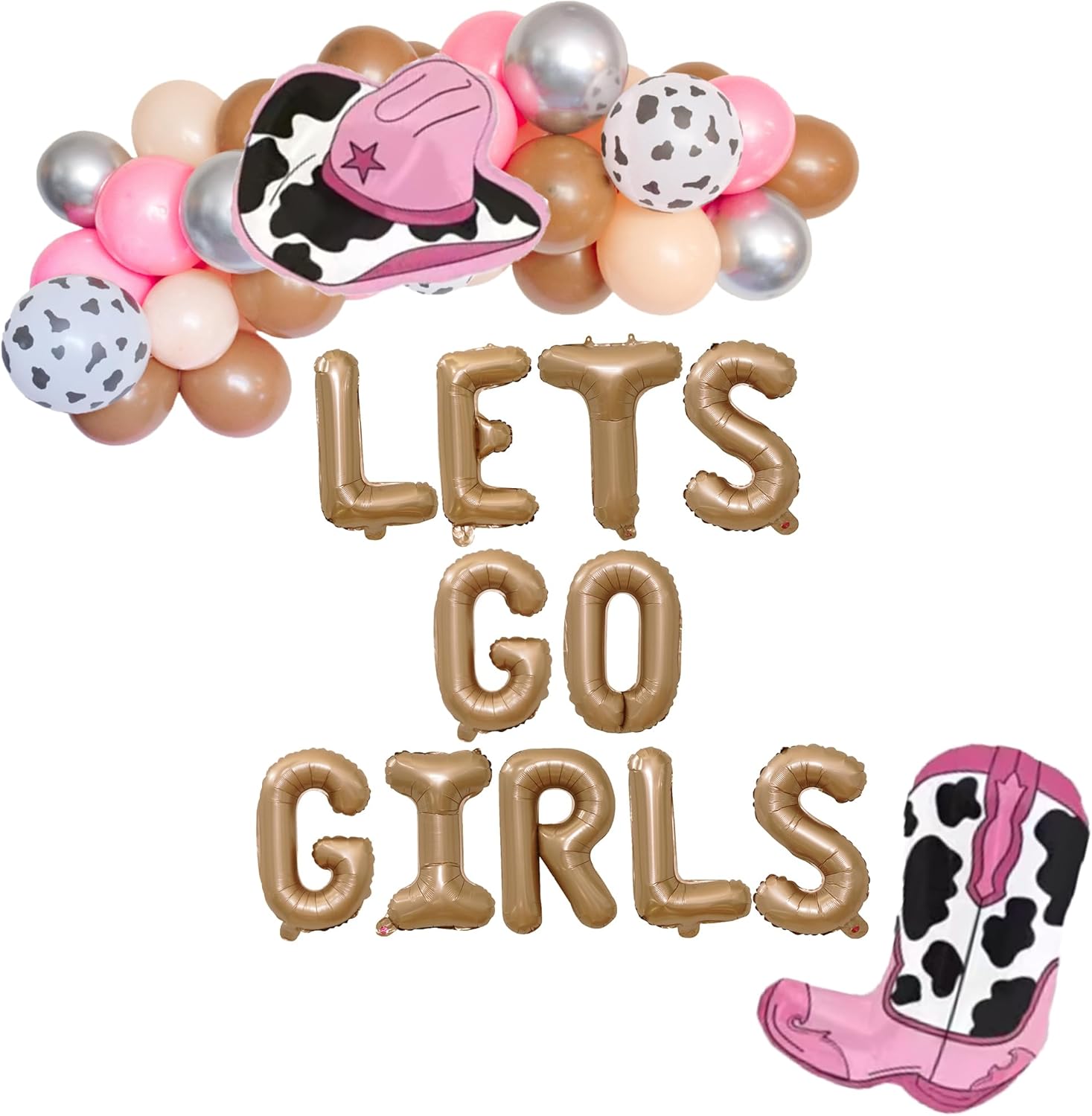Amazon.com: 100% LIKED-Lests Go Girls Banner, Western Cowgirl Themed ...