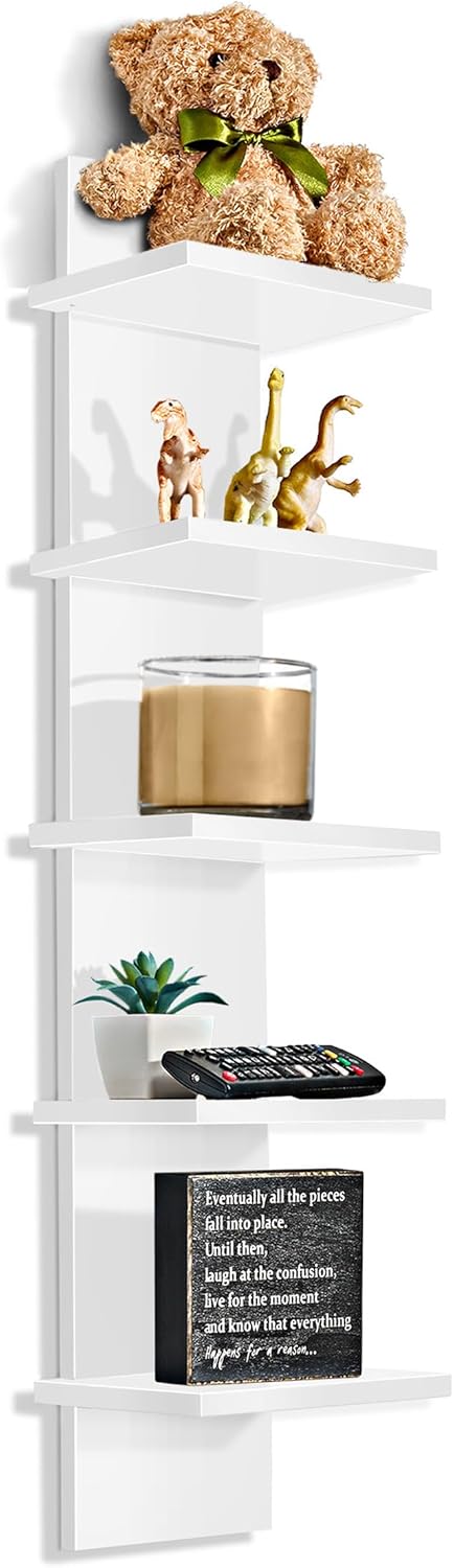 Amazon.com: Sorbus 5 Tier Wall Shelf Unit, Vertical Column Utility ...