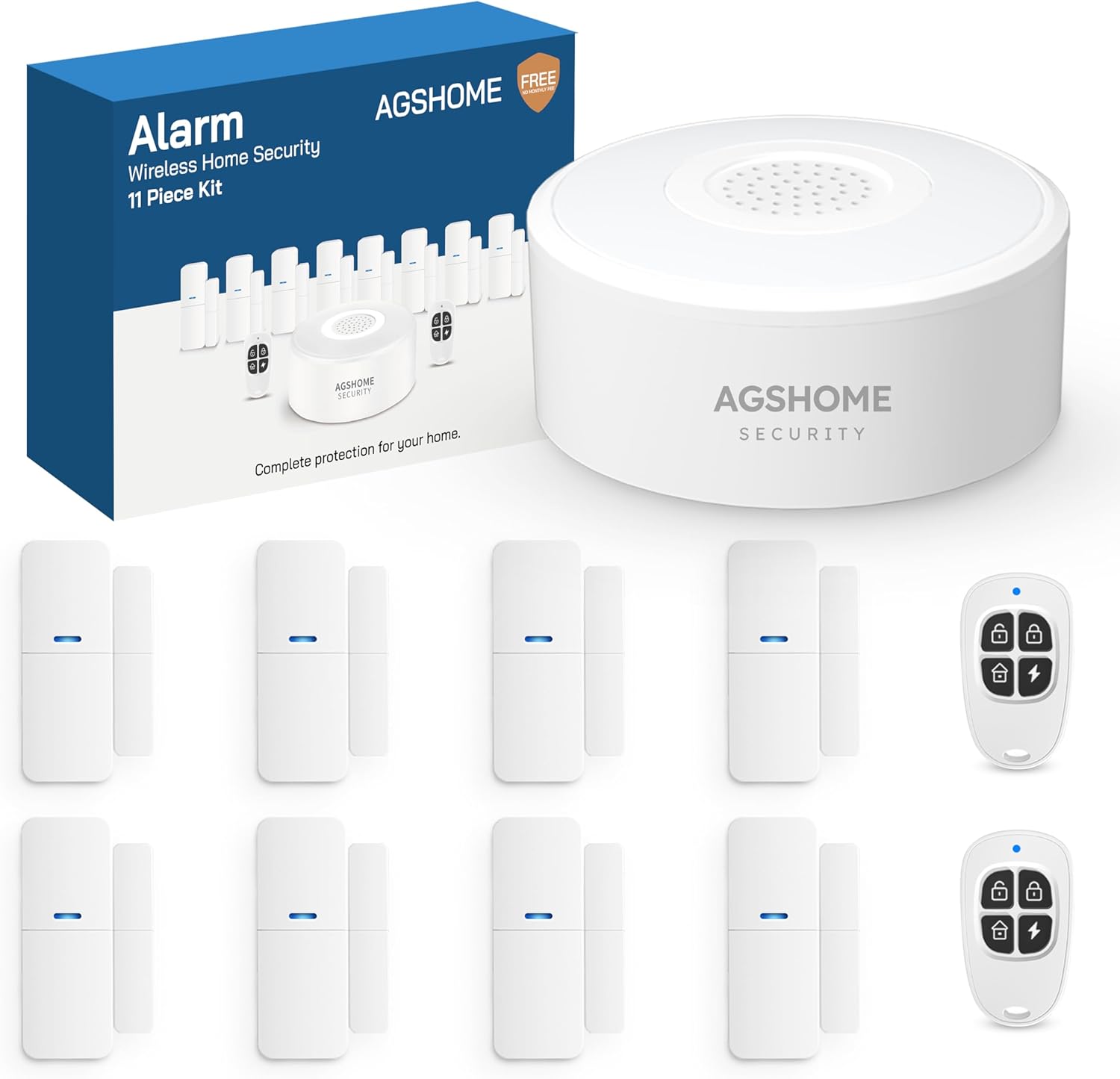 AGSHOME Alarmanlage für Haus & Wohnung mit APP, Smart Home Alarmanlage kabellose, WLAN 11 ...