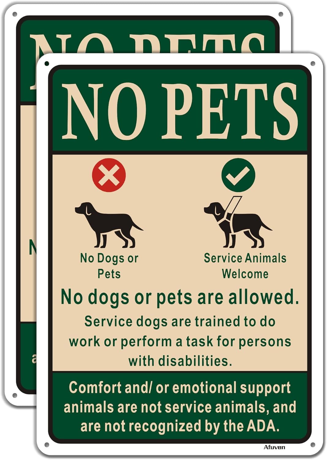 Amazon.com: No Pets No Dogs Or Pets Allowed Comfort/Emotional Support ...