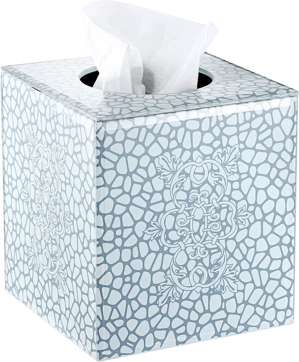 Amazon.com: Motifeur Glass Tissue Holder, Decorative Square Tissue ...