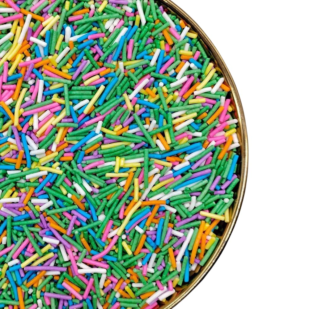 Snapklik.com : NIPEOR Christmas Green & Pink Jimmies Sprinkles 100g ...