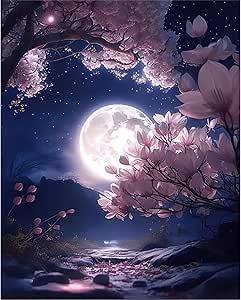 YALKIN Malen Nach Zahlen Erwachsene, Paint by Numbers Malen Nach Zahlen, DIY Landschaft mit ...