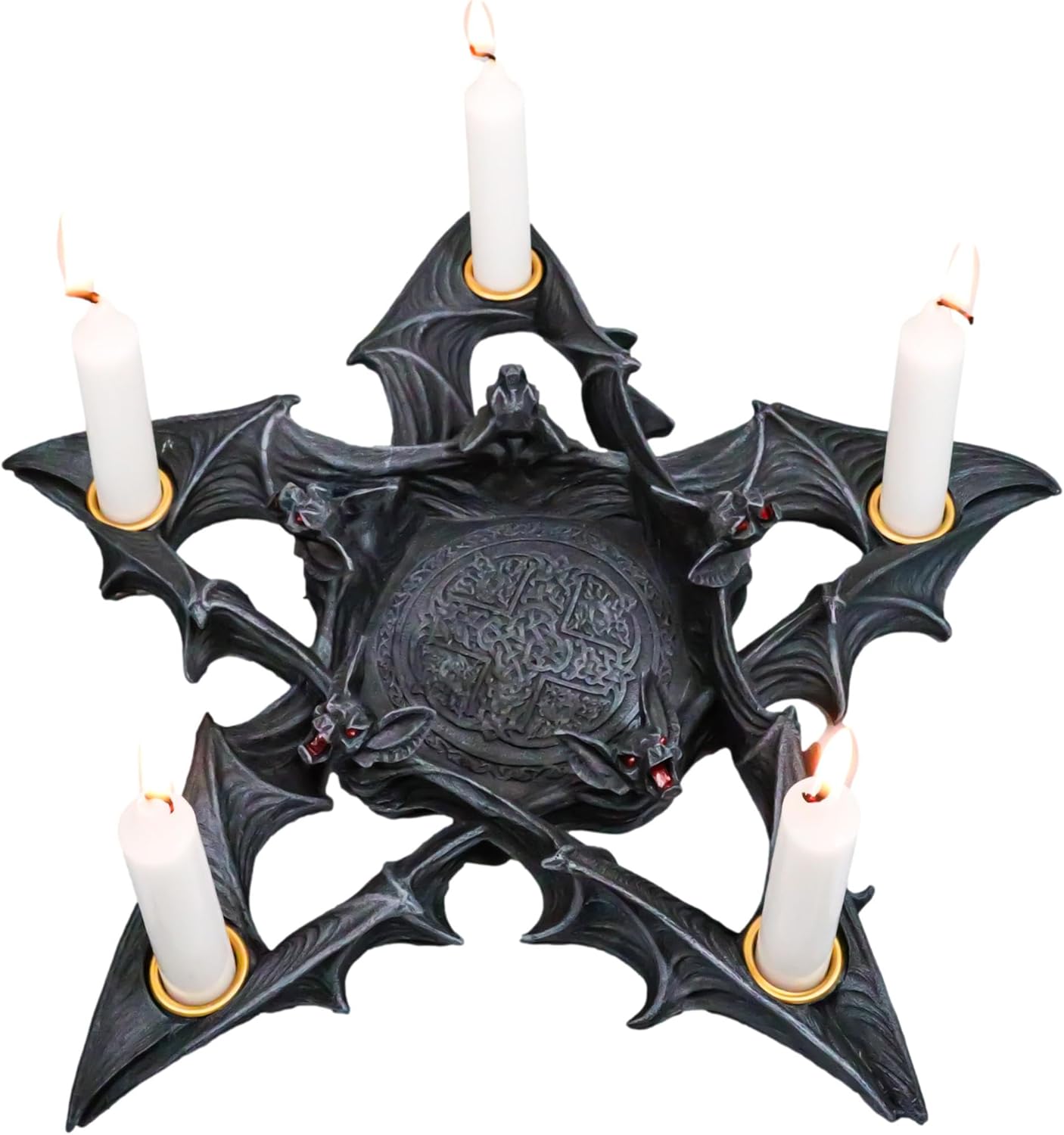 Amazon.com: Ebros Gift Mystical Wicca Gothic Nosferatu Pentagram Bats ...