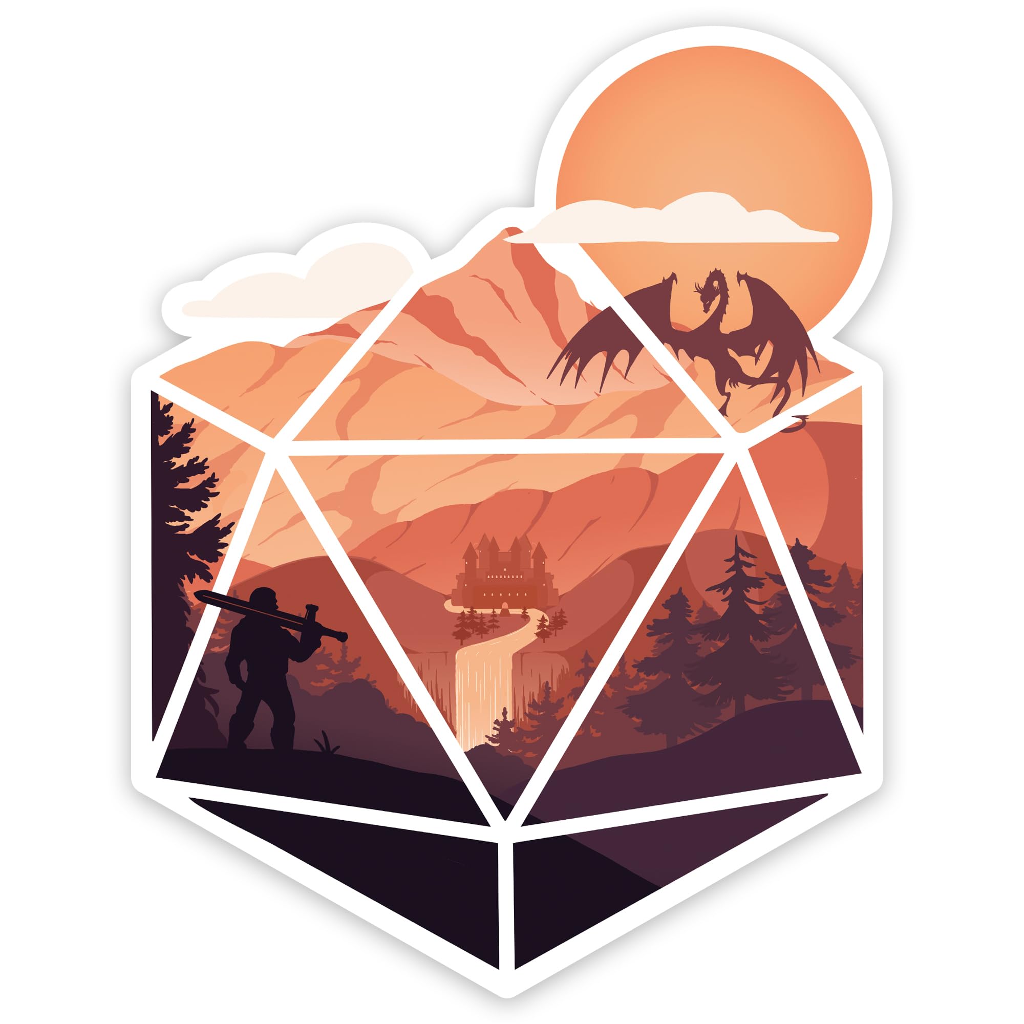 Amazon.com: Glassstaff The d20 Hero DND Stickers – Dungeons and Dragons ...