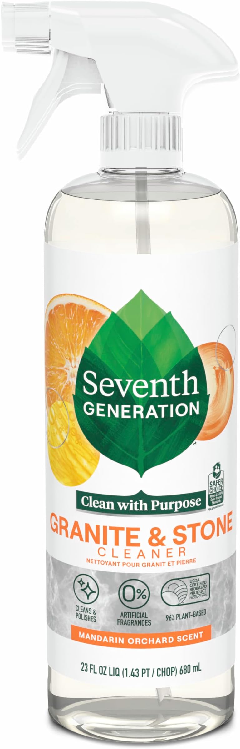 Amazon.com: Seventh Generation Granite & Stone Cleaner, Mandarin ...