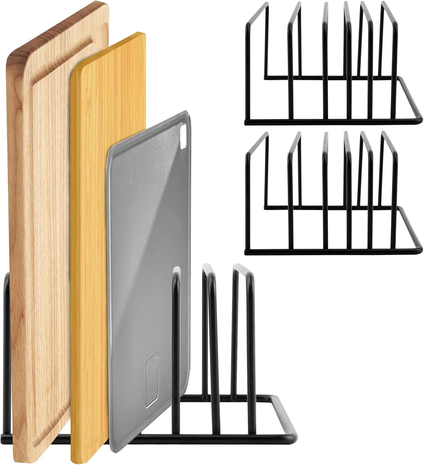 Amazon.com: 2Pack Cutting Board Organizer, Divided Holder with 5 Slots ...