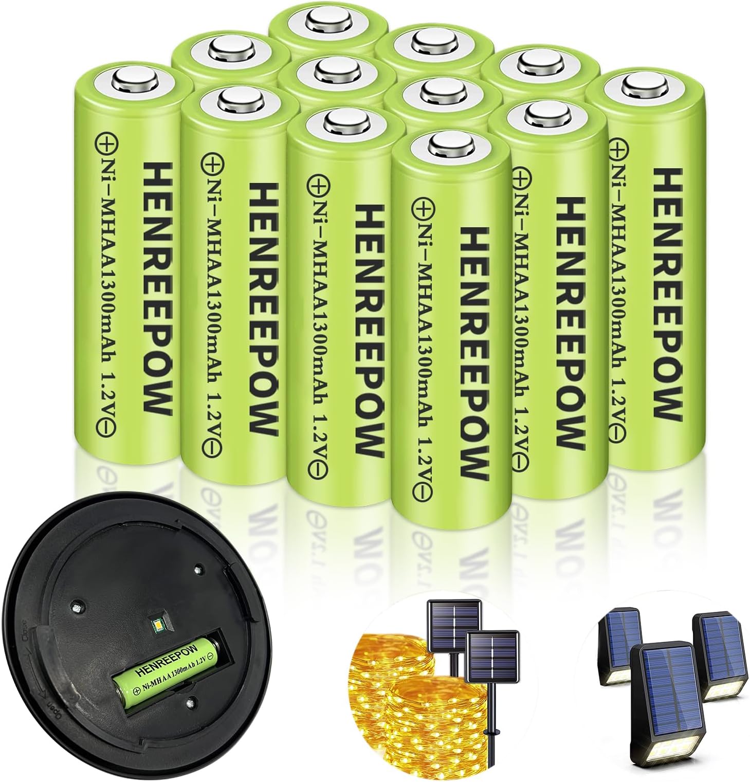 Amazon.com: Kruta Ni-MH AA Rechargeable Batteries, Double A 1600mAh ...