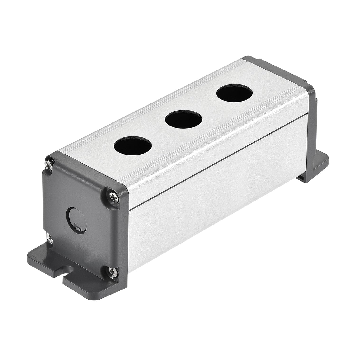uxcell 3 Holes 16mm Aluminum Switch Button Station Box with a PG7 Cable ...