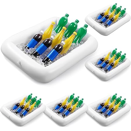 Amazon.com: 6 Pcs White Inflatable Ice Food Serving Trays Bar Buffet ...