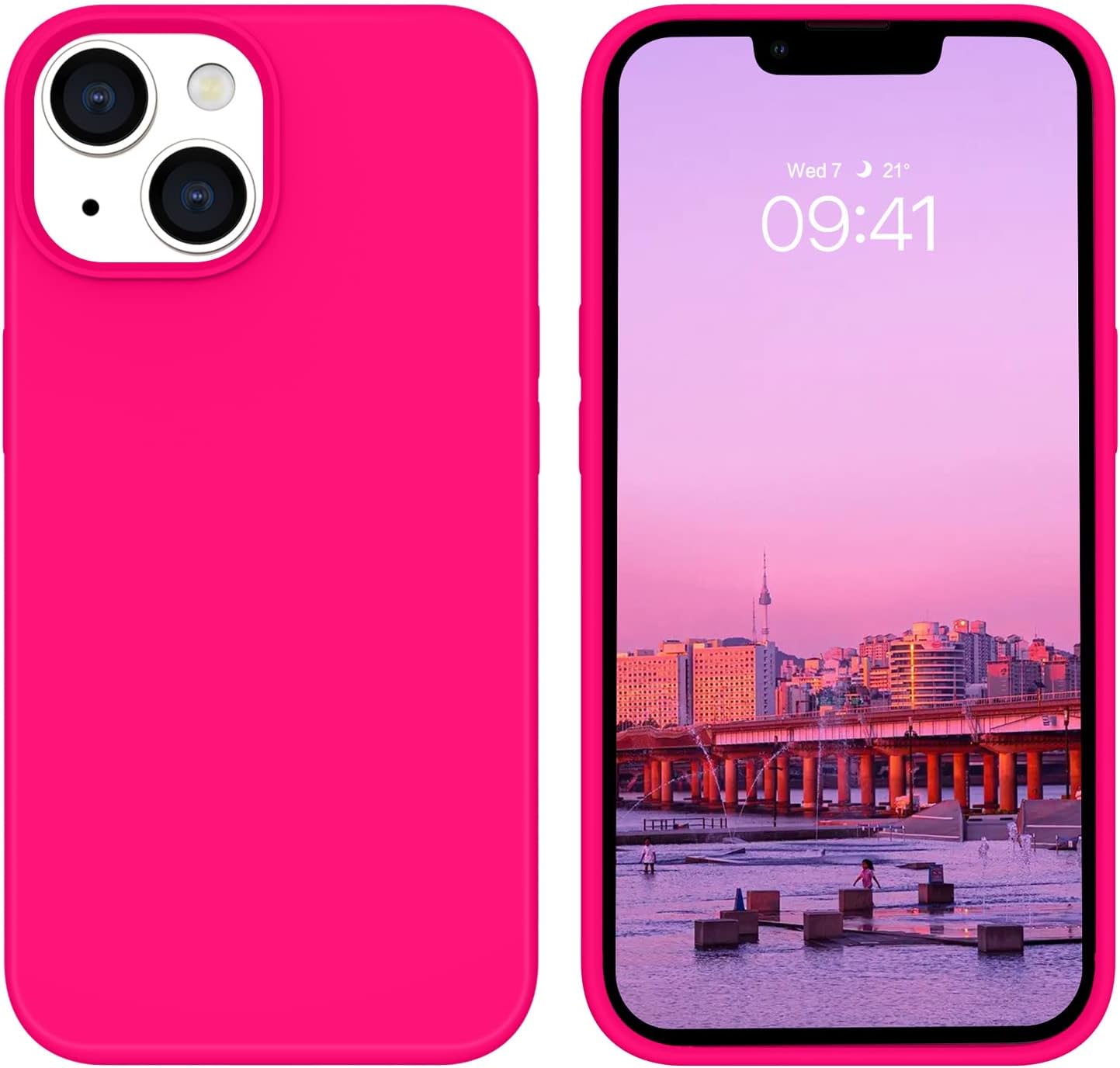Amazon.com: BENTOBEN for iPhone 14 Plus Case Phone Cover Hot Pink ...