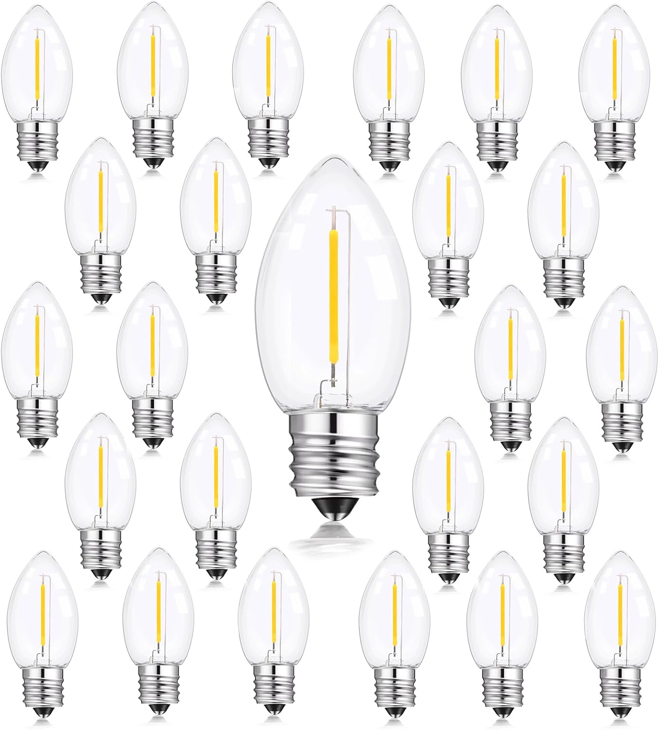 25 Pack C7 Replacement Bulbs Night Light C7 LED Bulb 0.5W Equivalent to ...