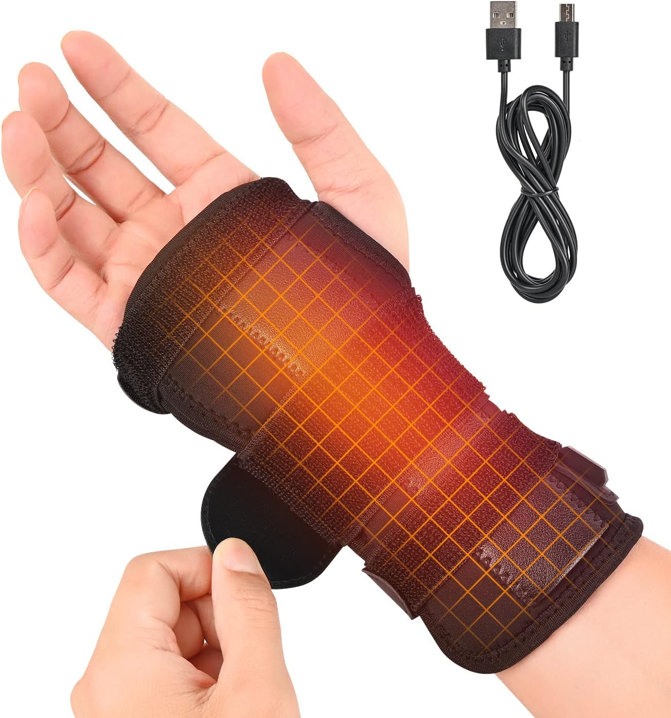 Amazon.com: Heated Wrist Splint Brace for Carpal-Tunnel Syndrome ...