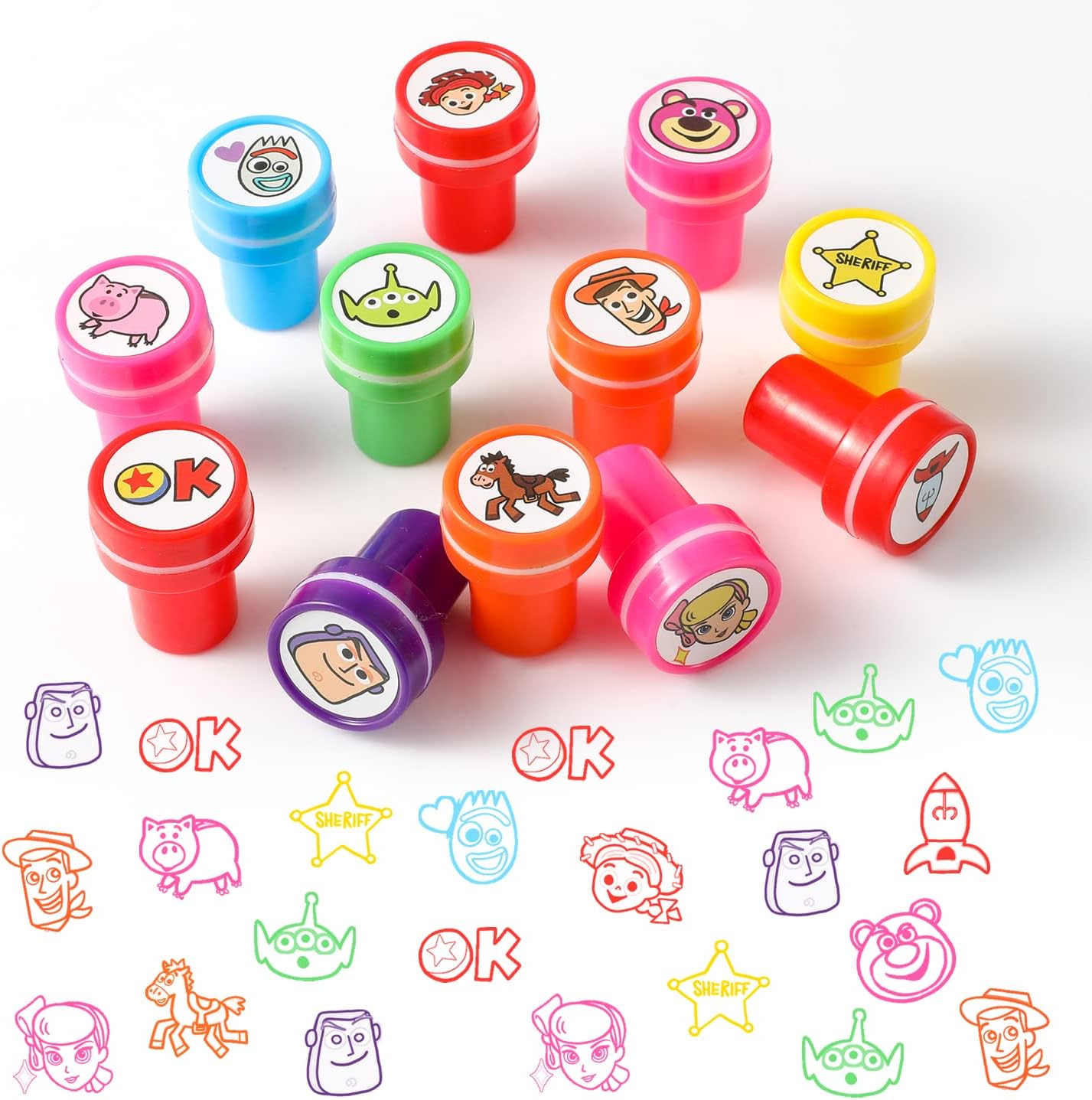Amazon.com: 24PCS Toy Inspired Themed Stampers For Party Birthday Party ...