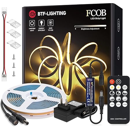 Amazon.com: BTF-LIGHTING FCOB COB 24V Kit Flexible High Density LED ...