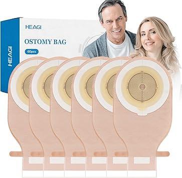 60 PCS Colostomy Bags, Ostomy Bags with Hook and Loop, 15 mm-65 mm ...