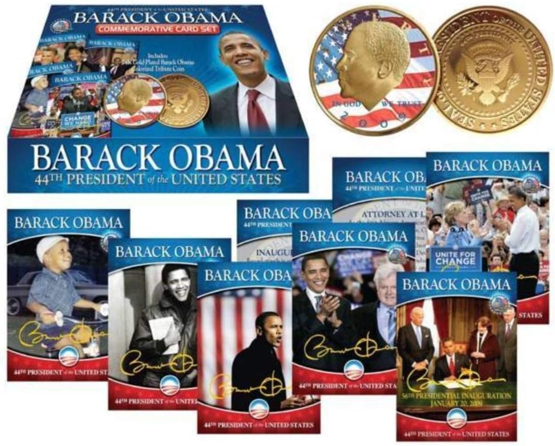 Amazon.com: Barack Obama Commemorative Play Cards Set w/ 24K Gold ...