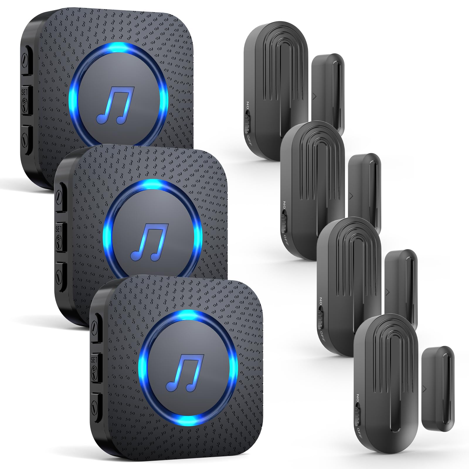 SanJie Door Sensor Chime for Door Opens, Door Entry Chime for Business ...