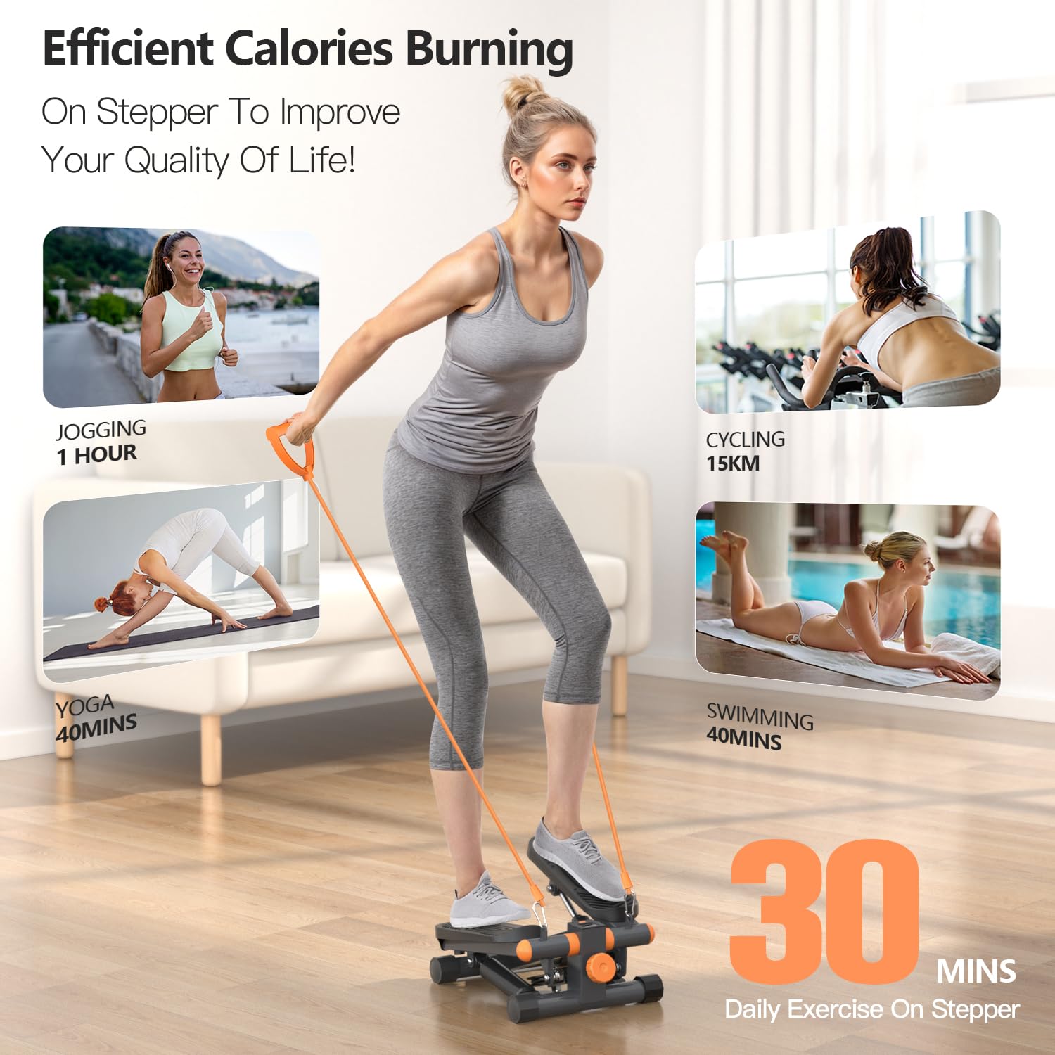 Snapklik.com : Steppers For Exercise At Home, Mini Stepper