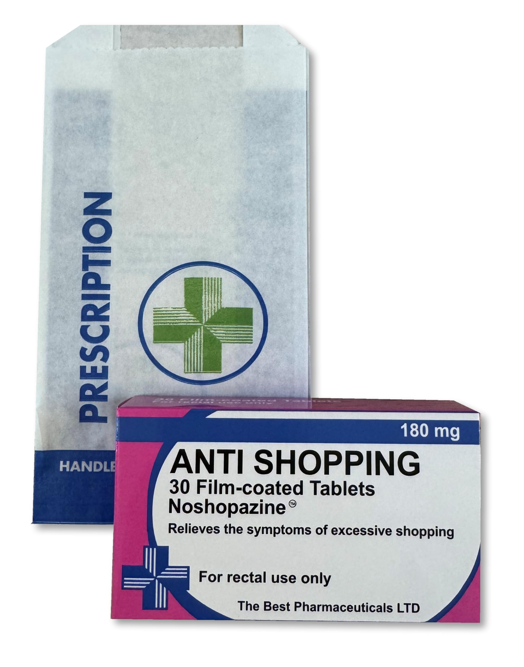 Anti Shopping Novelty Joke Pill Tablet Box - Rude Christmas Stocking ...