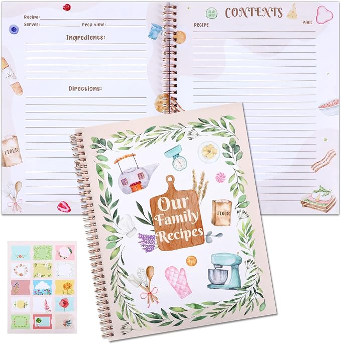 Amazon.com: Harloon Recipe Book to Write in Your Own Recipes 8.5 x 11 ...