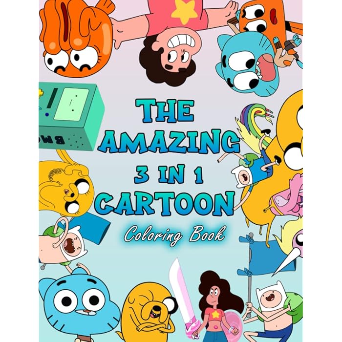 Buy The Amazing 3 In 1 Cartoon Coloring Book: Beautiful Coloring Pages ...