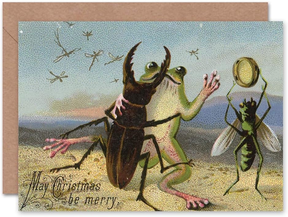 Amazon.com: Wee Blue Coo CARD GREETING CHRISTMAS XMAS MERRY DANCING ...