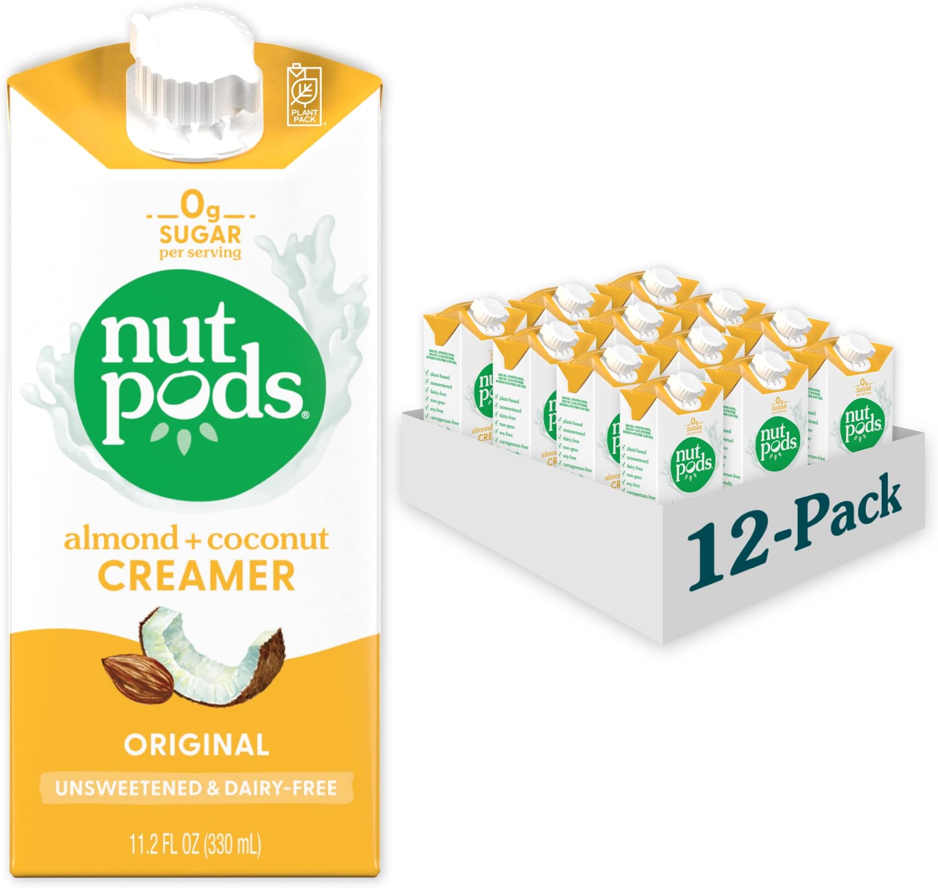 Amazon.com: Nut Pods Creamer Df Hazelnut, 11.2 fl oz : Grocery ...