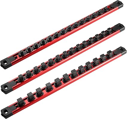 Amazon.com: Aloanes 3-Piece Drive Aluminum Socket Organizer, Heavy Duty ...