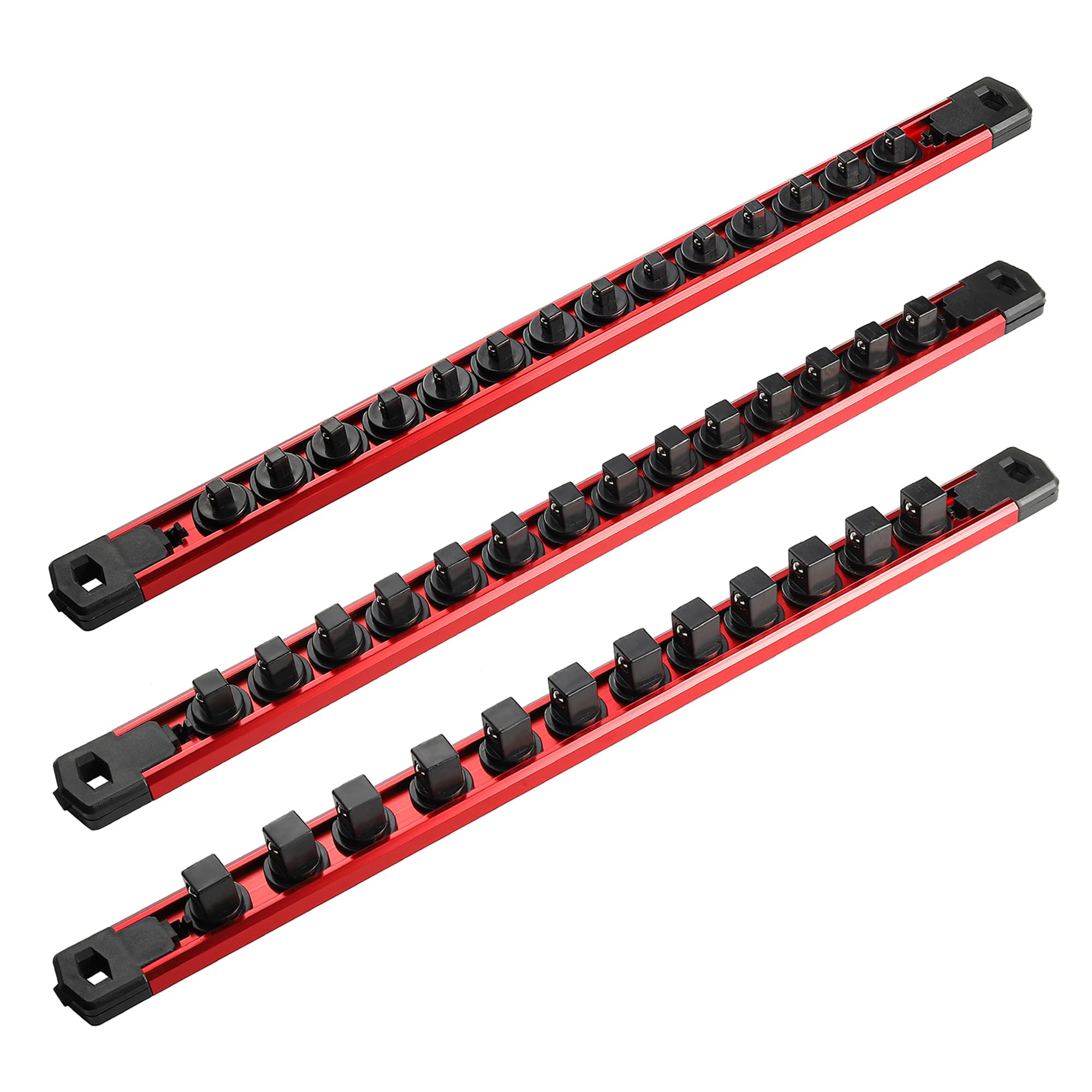 Snapklik.com : Aloanes 3-Piece Drive Aluminum Socket Organizer, Heavy ...