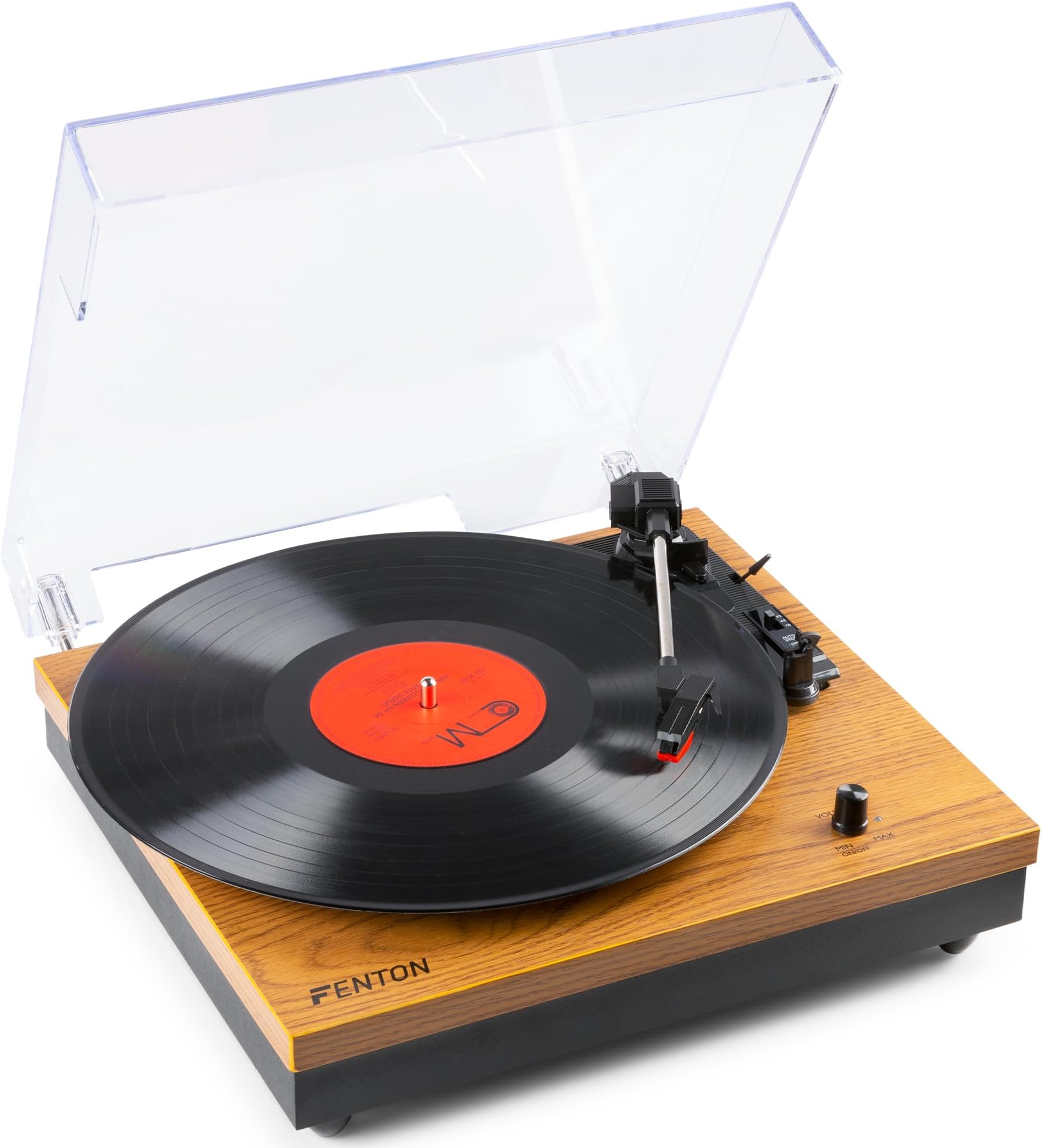 Fenton RP112L Record Player with BT and Built-in Speakers (Light Wood ...