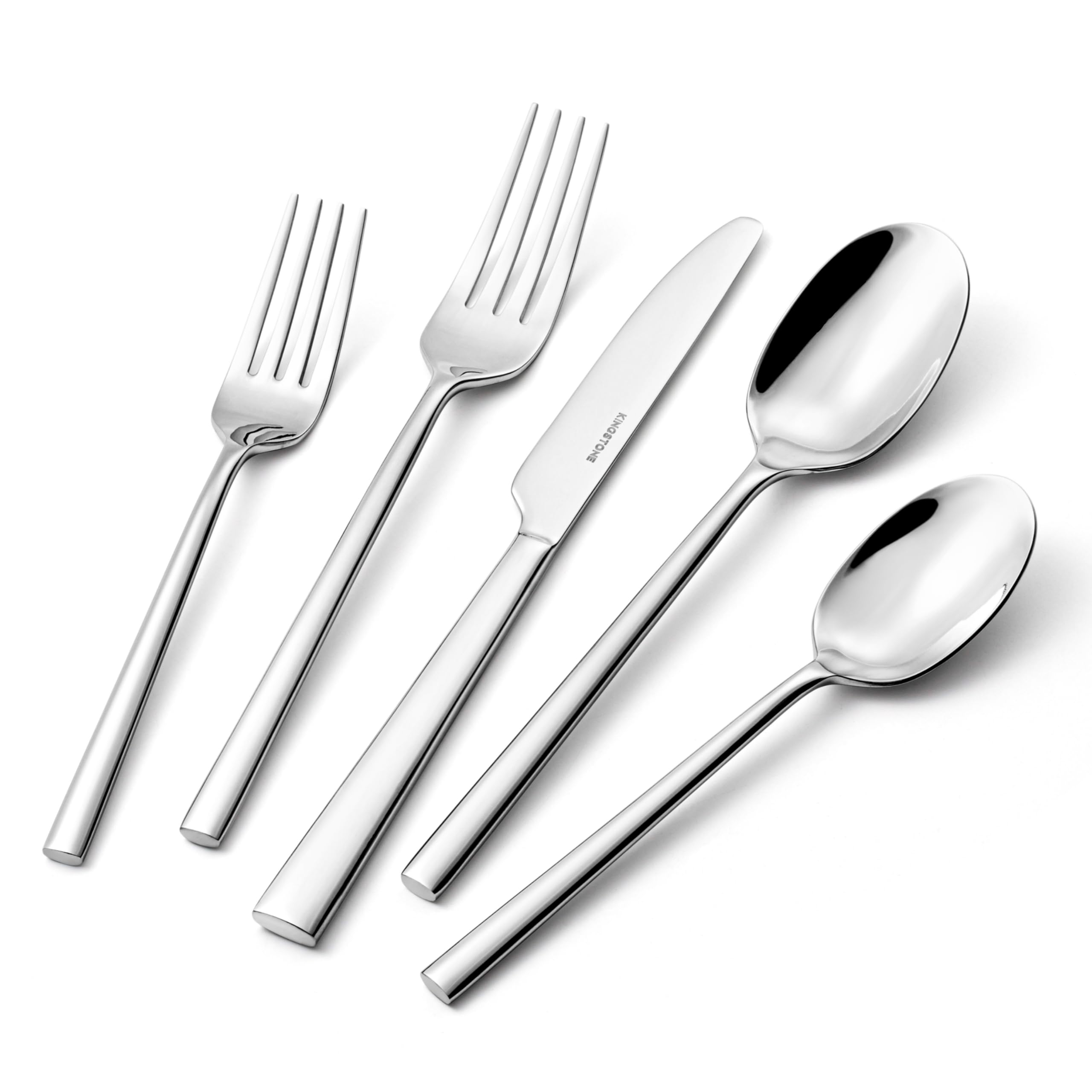 Amazon.com | KINGSTONE Silverware Set, 30-Piece Forged Flatware Set ...