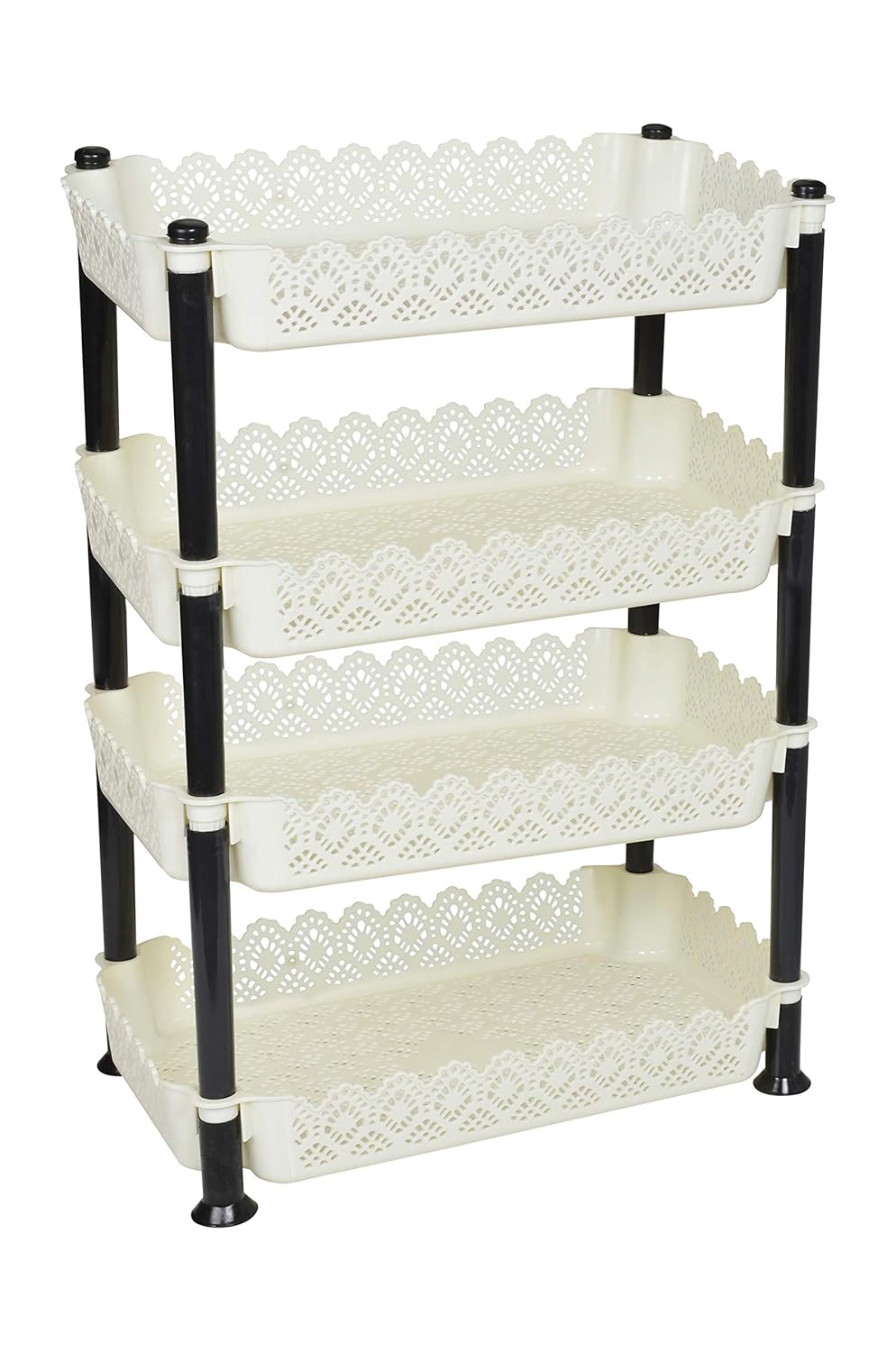 ARISTO Plastic Storage Rack 4 Shelfs, White (1 Piece), Medium (VR10935 ...