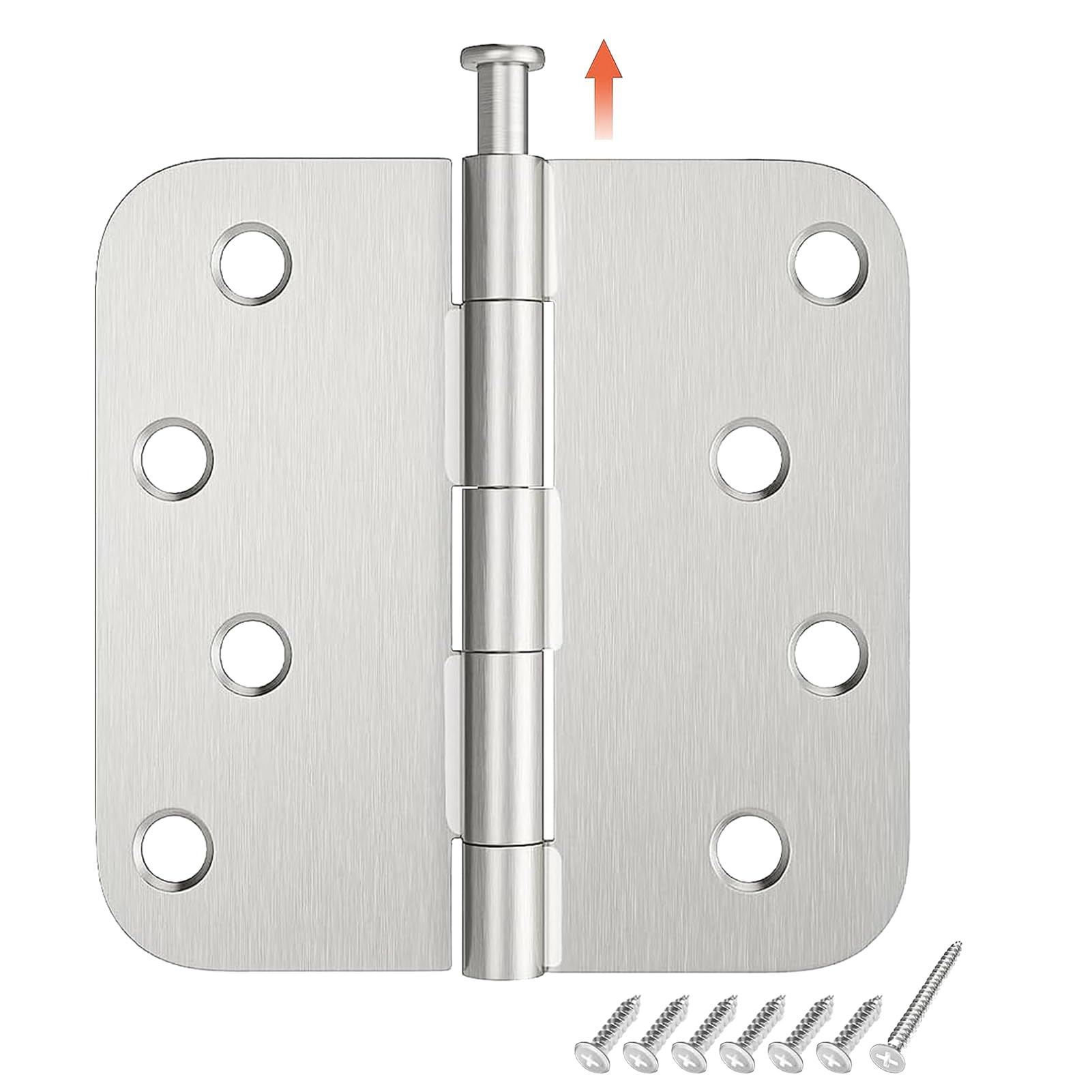 Snapklik.com : 3 Pack Rounded Door Hinges 4 Inch 5/8 Radius Corner