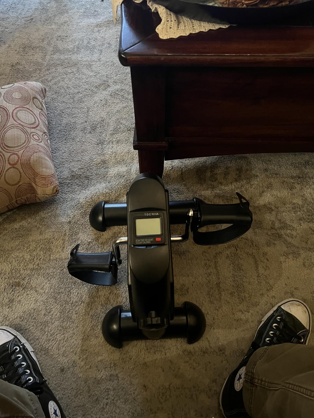 LONEASY Mini Bicicleta Estática con Pantalla LCD para Entrenamiento de ...