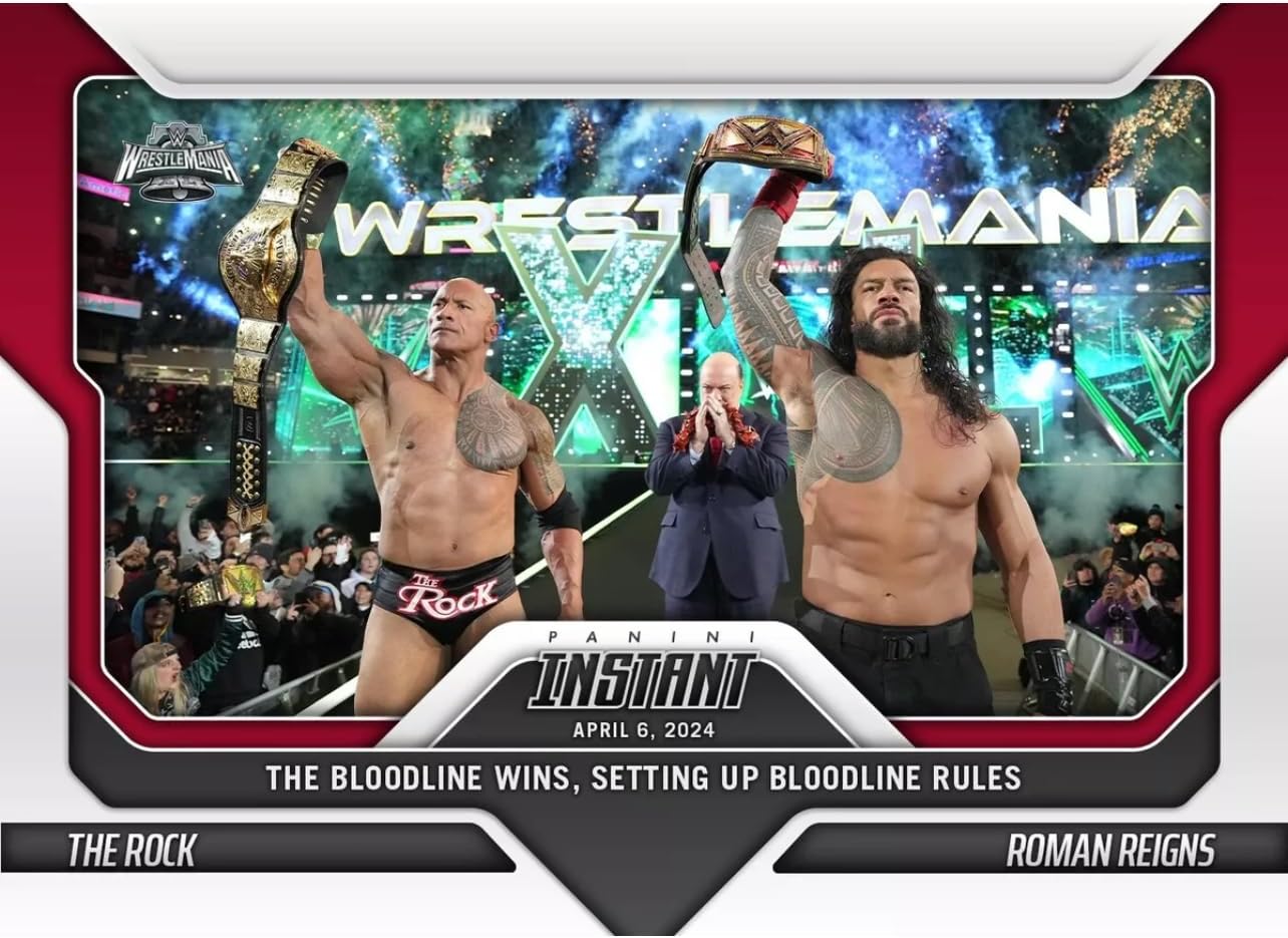 Amazon.com: 2024 Panini Instant Dwayne The Rock Johnson and Roman ...
