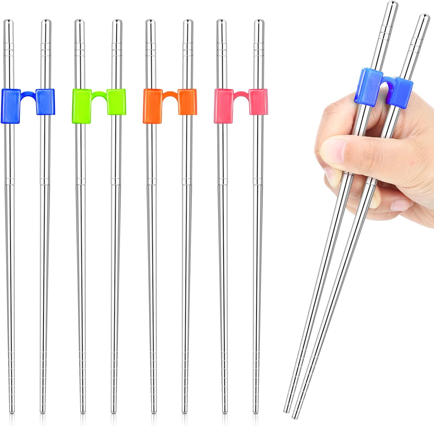 Amazon.com: Tessco for you 5 Pairs Training Chopstick Helpers Reusable ...
