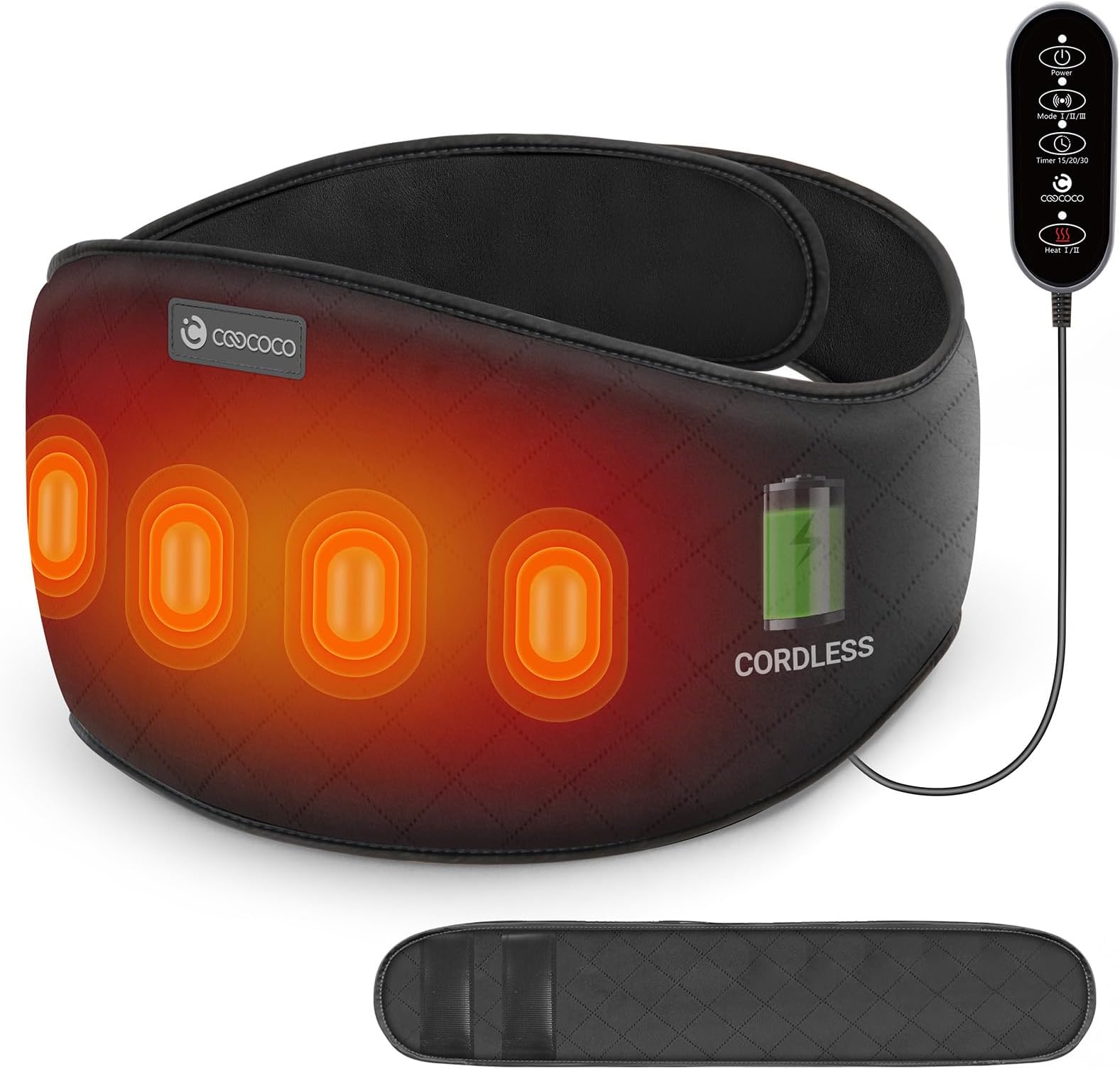 Amazon.com: YUANBO Heated Back Massager with 3 Heating & 3 Vibration ...