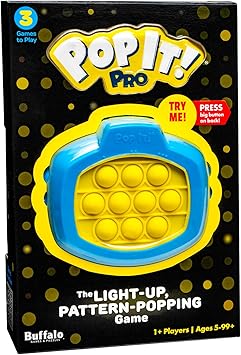 Amazon.com: Buffalo Games Pop It Pro - The Original Light Up, Pattern ...