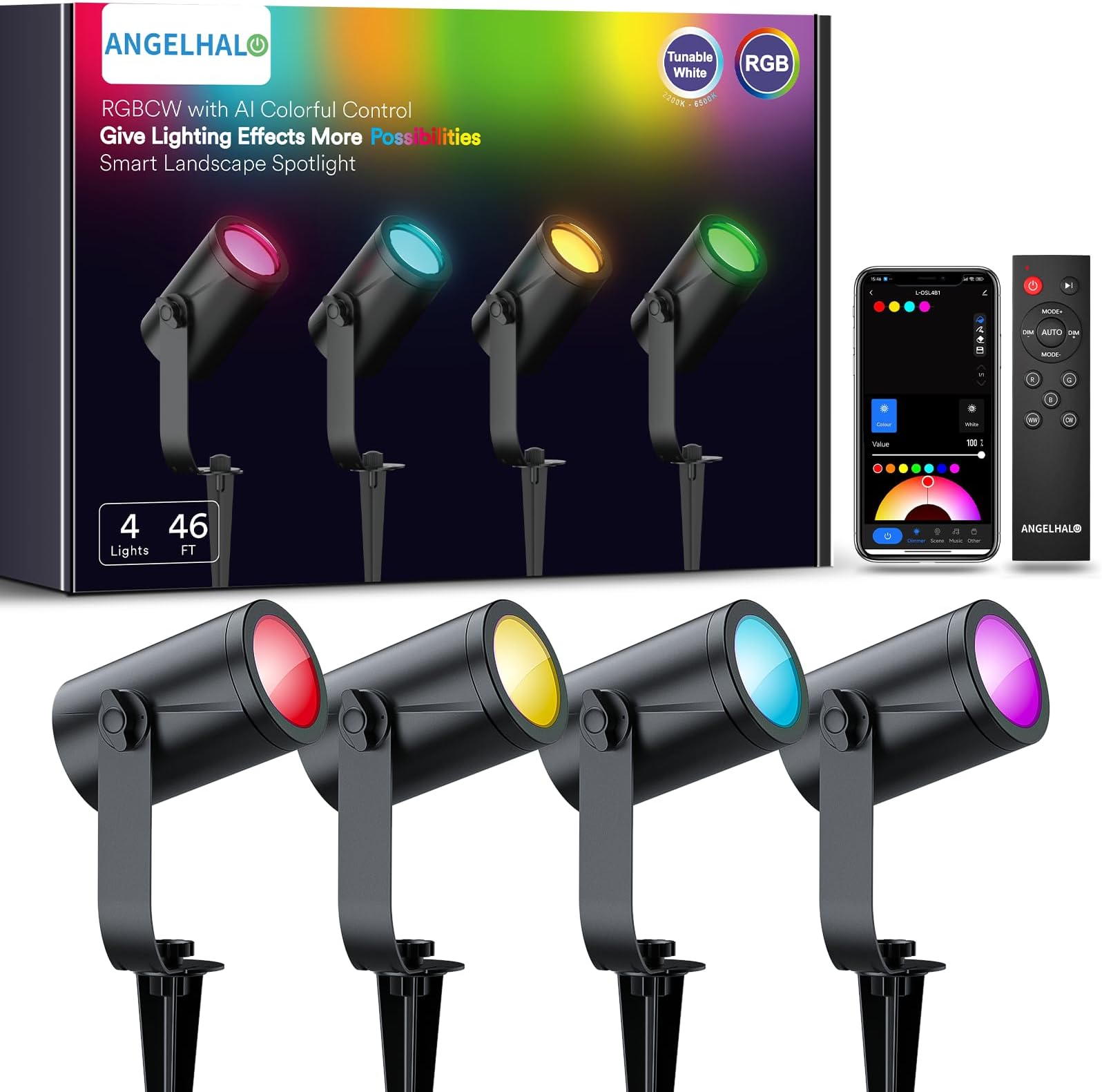 Govee Outdoor Spot Lights, IP65 Waterproof Uplight Spotlights, Patio ...