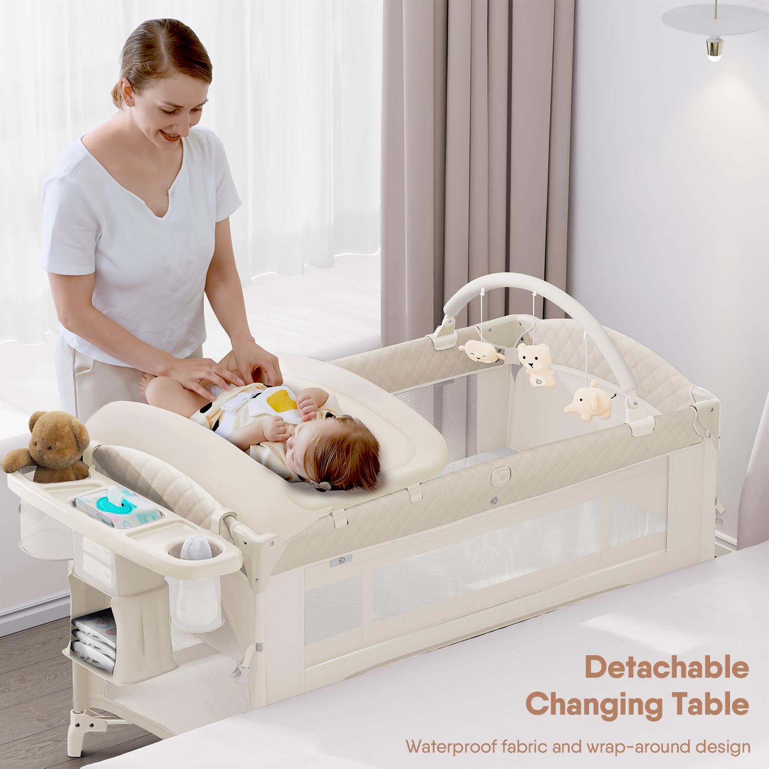 Snapklik.com : Obee Odee 4 In 1 Baby Bassinet, Pack And Play, Bedside ...