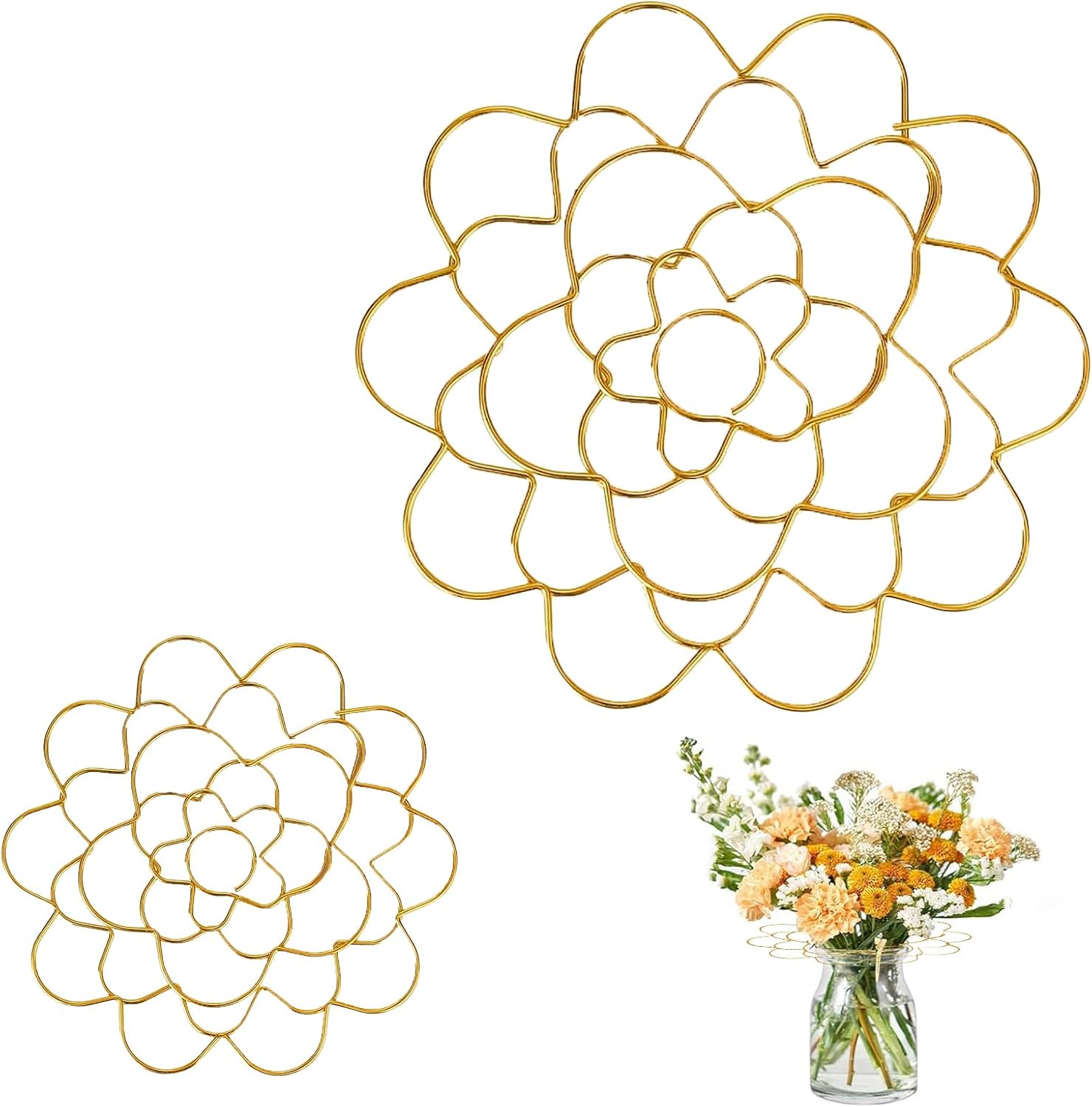 Floral Grid for Vase 2PCS Steel Wirefloral Arranging Tool Floral Grid ...