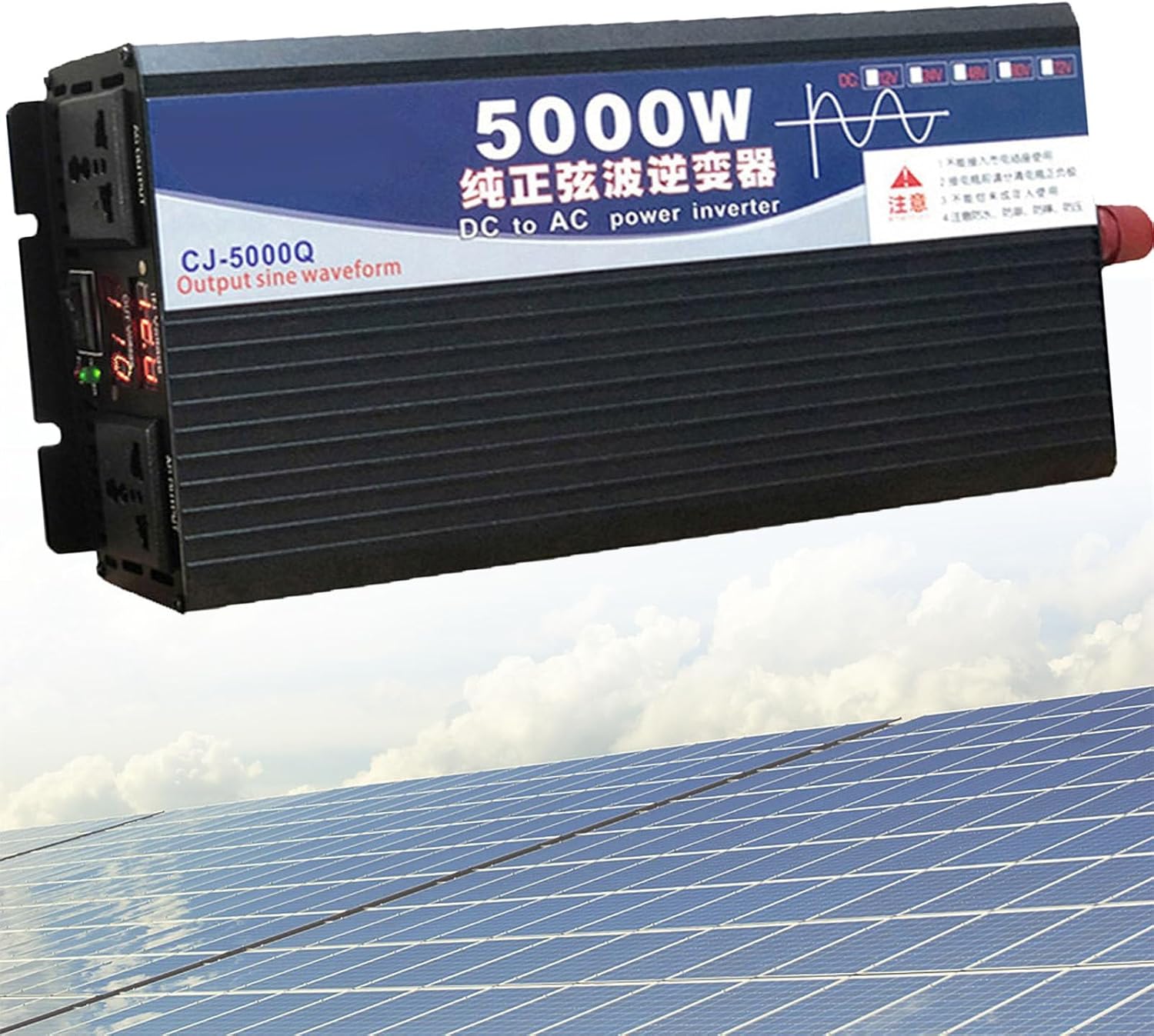 Amazon.com: 3500W 4000W 5000W Pure Sine Wave Inverter, 12V-72V DC to ...