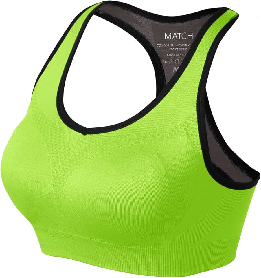 Amazon.com: neon green sports bra