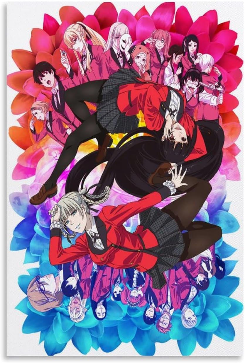 Amazon.com: XMCKA Anime Kakegurui Poster Decorative Painting Canvas Bed ...