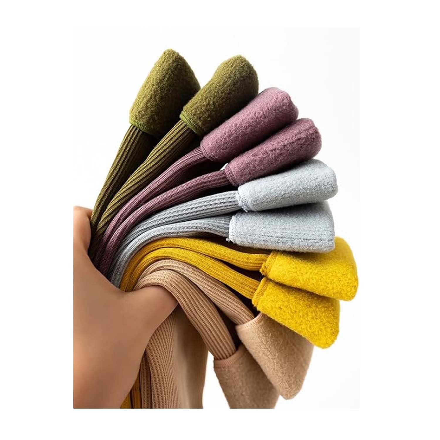 4 pcs pack Winter Flat Toe Warm Line Ribbed Snow Womens Super Thick ...