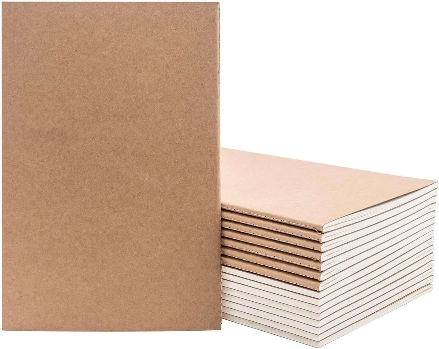 16 Pack Kraft Paper Journal Notebooks Bulk with Thick Dotted Grid Paper ...